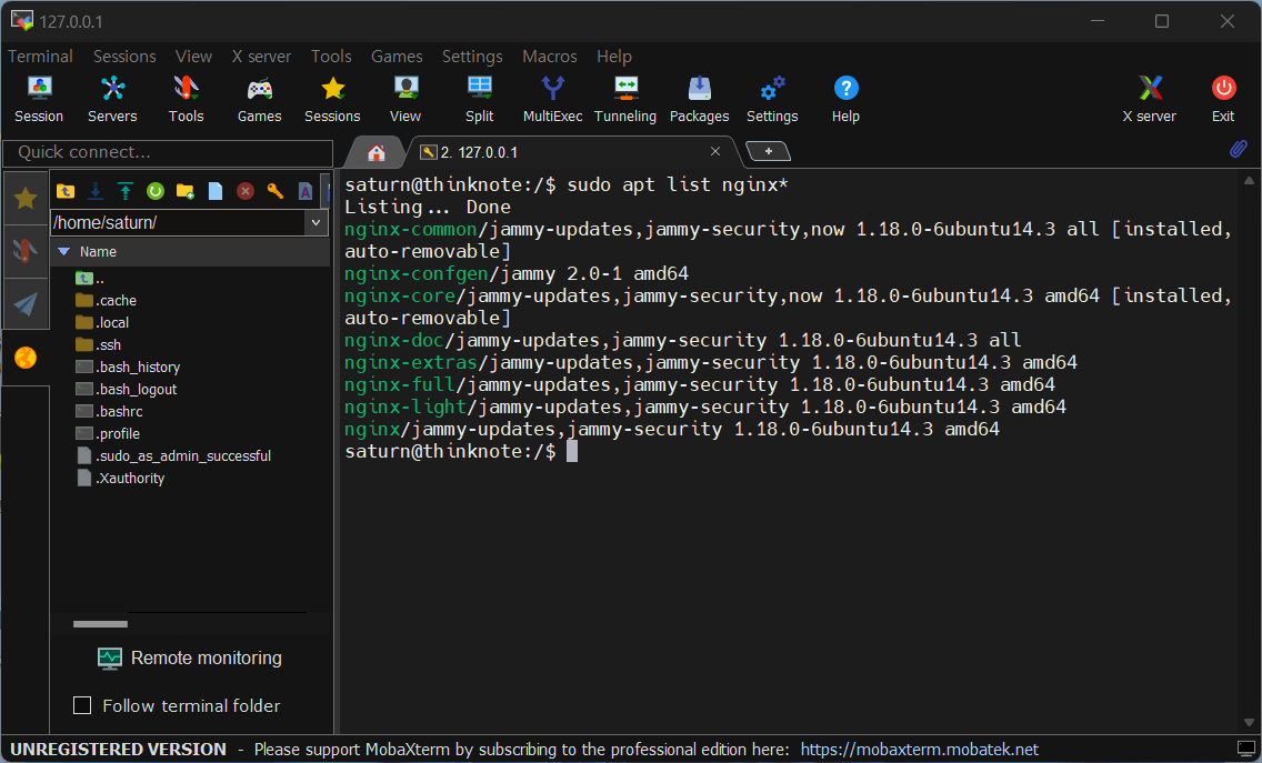 Nginx 웹서버 설치(ubuntu) - Thinknote