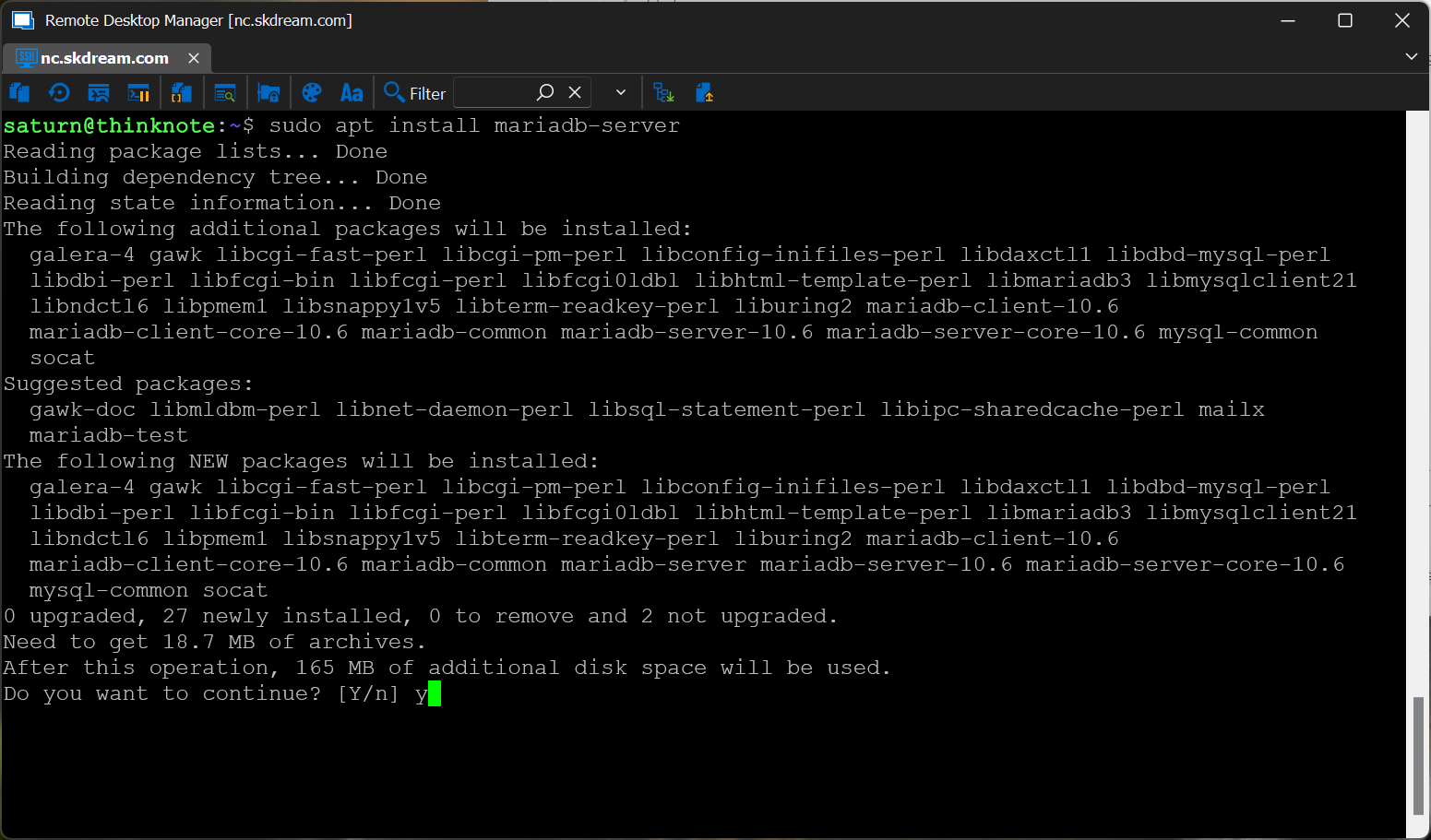 MariaDB 설치 및 관리(MySQL) - Thinknote